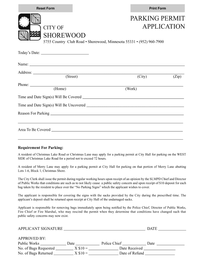 Parking Permit Application: Fill out & sign online | DocHub