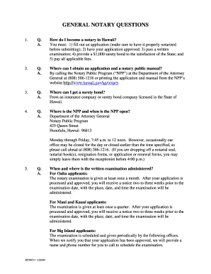 Fillable Online GENERAL NOTARY QUESTIONS Fax Email Print - pdfFiller