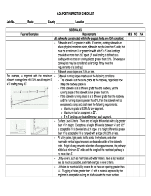 Fillable Online modot ADA Post Construction Inspection Checklistdoc ...