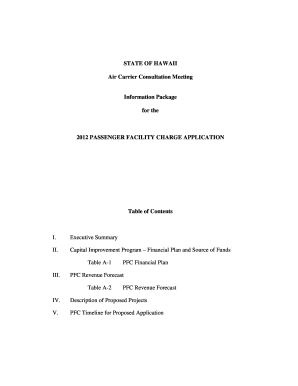 Fillable Online PFC Application Overview - Hawaii Department of ...