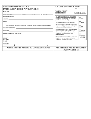 Fillable Online PDF Form - Village of Mamaroneck Fax Email Print ...