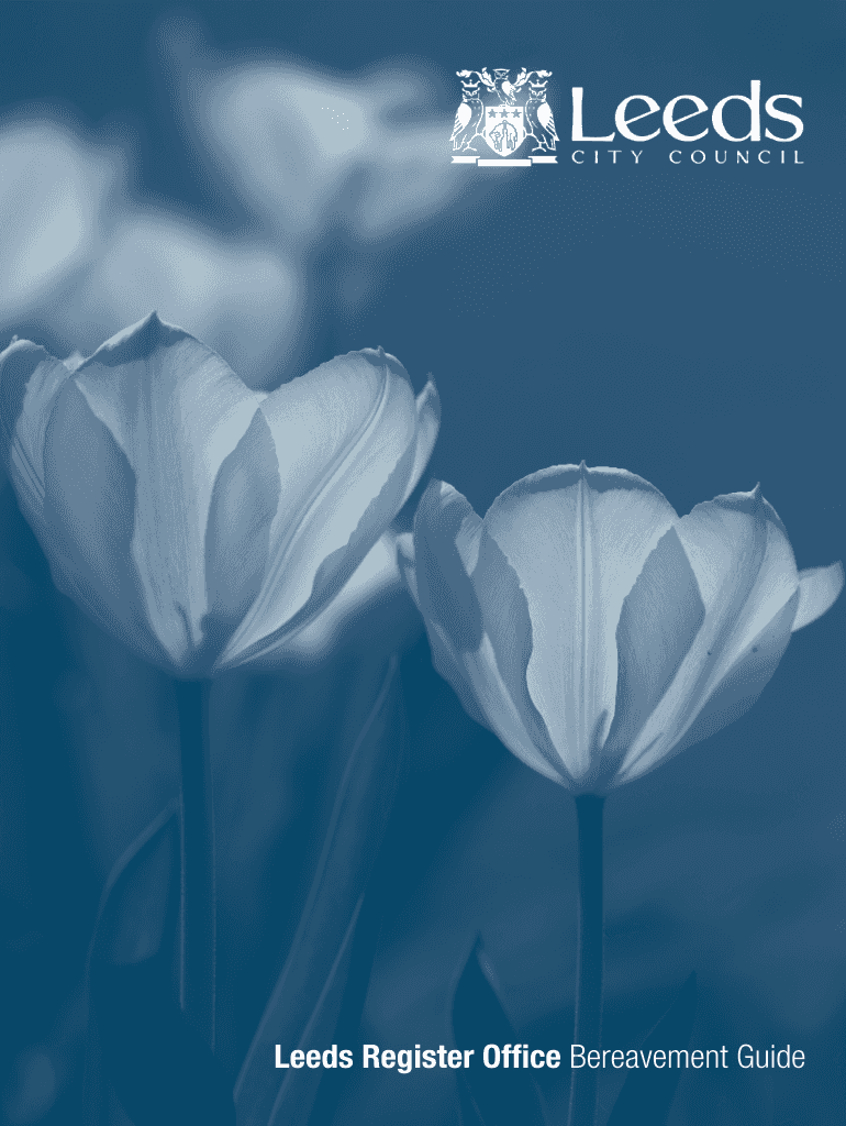 Leeds Register Office Bereavement Guide: Fill out & sign online | DocHub