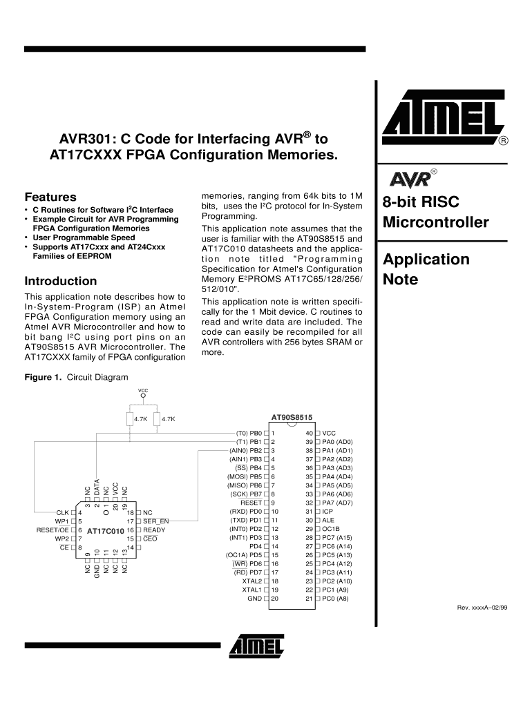 8-bit RISC Micrcontroller Application Note - OoCities: Fill out & sign ...