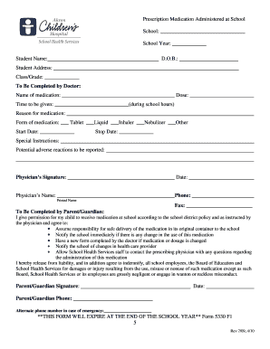 Fillable Online cfalls Prescription Medication Form - cfalls Fax Email ...