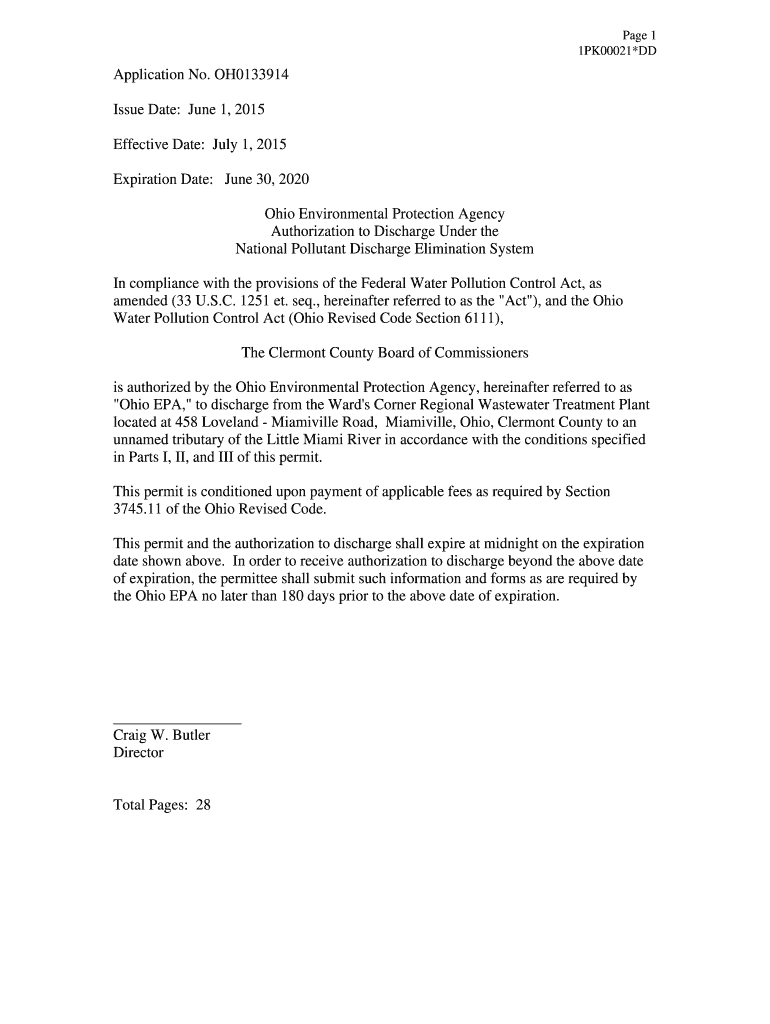 Application No OH0133914 Issue Date - Ohio EPA - State of Ohio - web ...