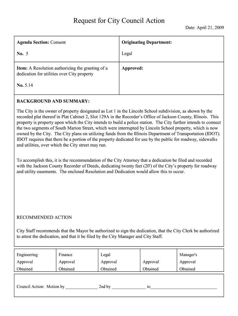 Request for City Council Action: Fill out & sign online | DocHub