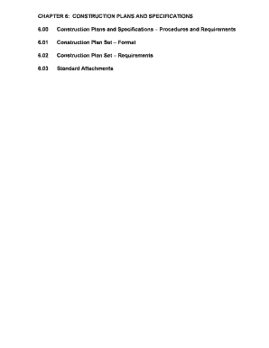 Fillable Online c06. Chapter 6 Construction Plans and Specifications ...