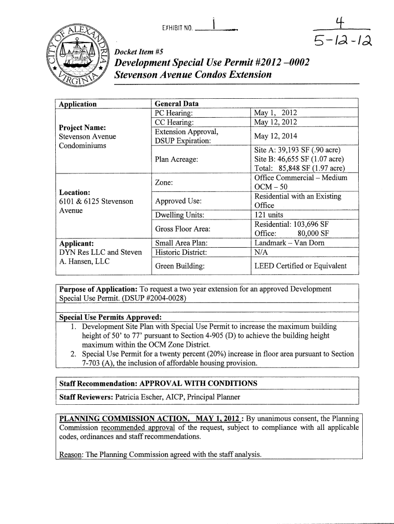 Development Special Use Permit #2012-0002: Fill out & sign online | DocHub