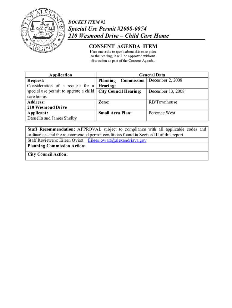 Special Use Permit #2008-0074: Fill out & sign online | DocHub