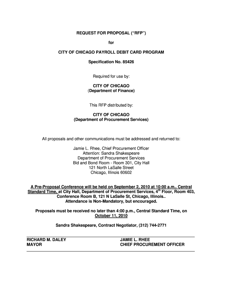 REQUEST FOR PROPOSAL (RFP): Fill out & sign online | DocHub