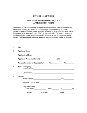 Fillable Online CITY OF LAKEWOOD Fax Email Print - pdfFiller