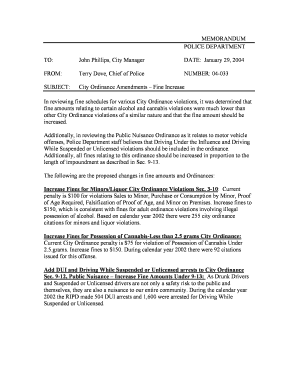 Fillable Online Terry Dove, Chief of Police Fax Email Print - pdfFiller