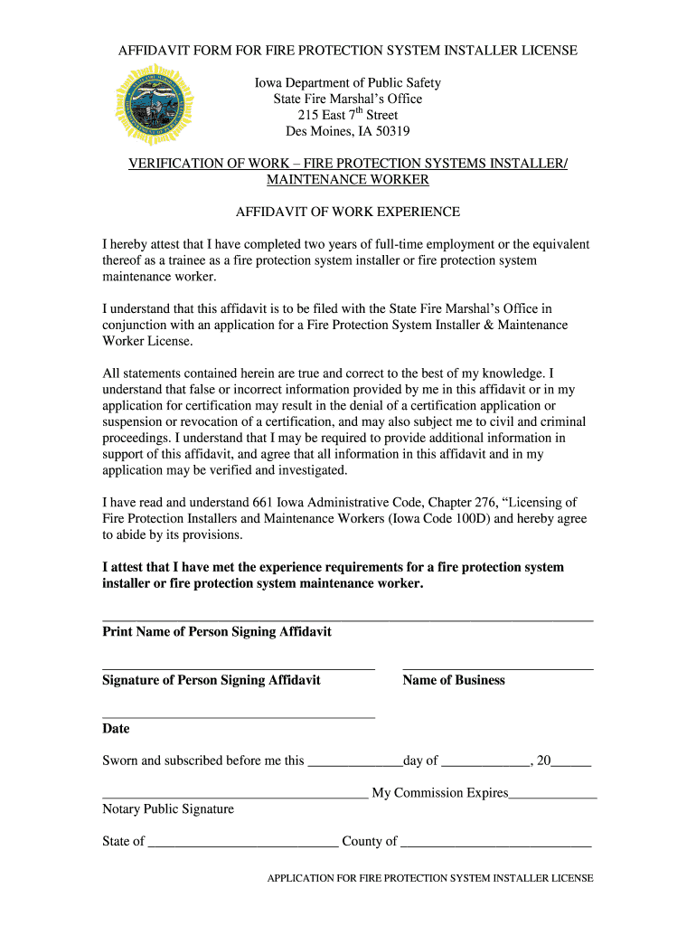 Organisation Affidavit Format For Work Experience - Fill and Sign ...