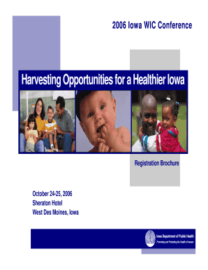 Fillable Online idph state ia WIC Conference Brochure - Iowa Department ...