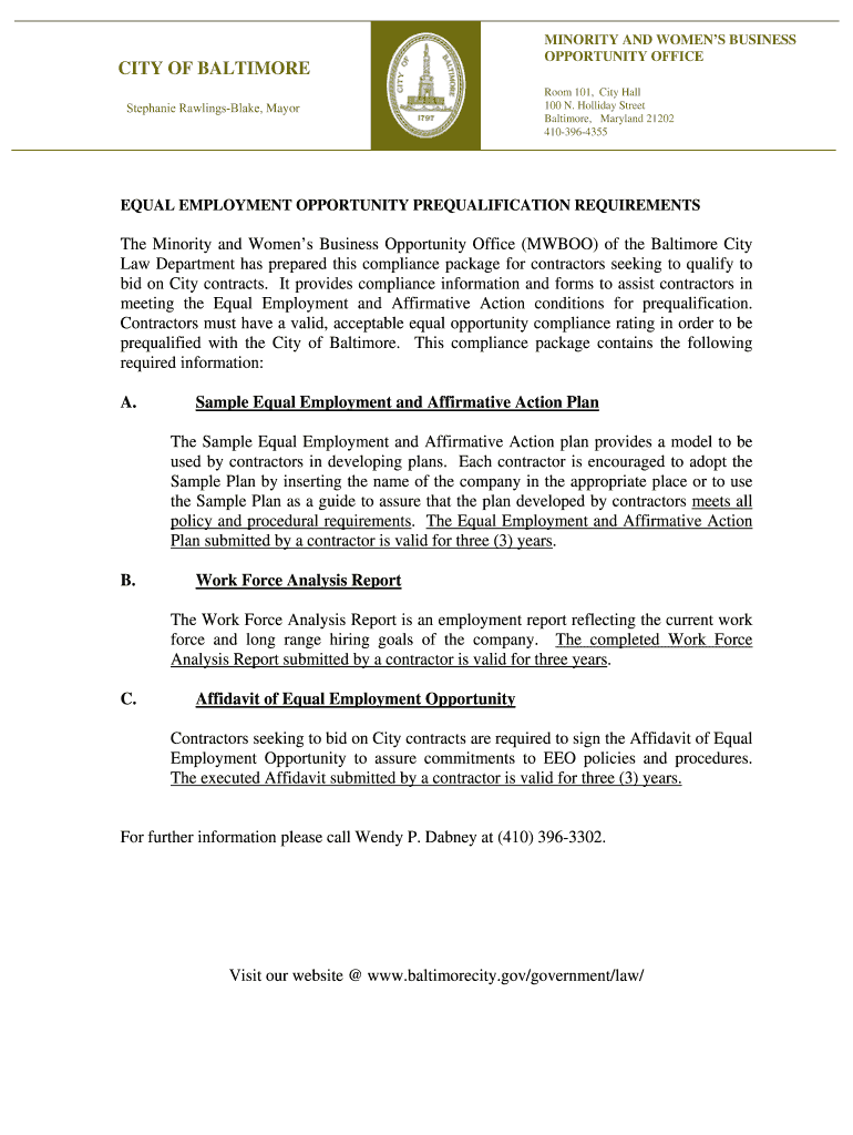 Md Mwboo Affirmative Action Plan Fill Online Printable Fillable 
