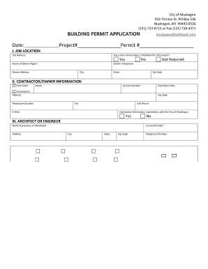 Fillable Online muskegon-mi Building Permit Application Instructions ...