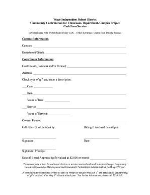Fillable Online atlas wacoisd Waco ISD Contribution Formdoc Fax Email Print - pdfFiller