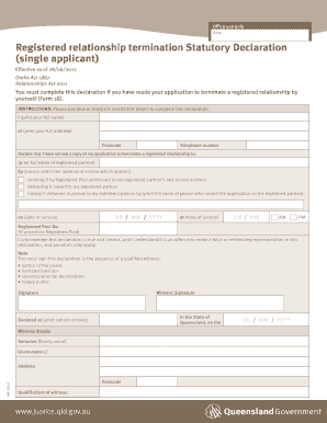 18 Printable statutory declaration qld Forms and Templates - Fillable ...