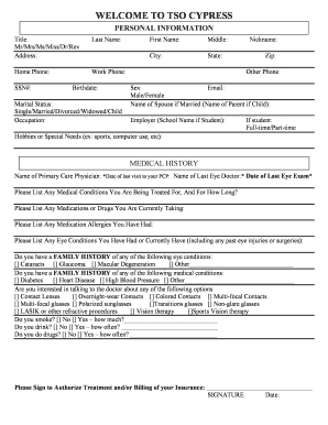Fillable Online Printable Patient Forms Fax Email Print - pdfFiller