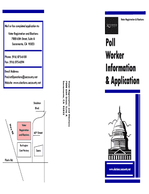 Fillable Online Poll Worker Information Application - Voter ...