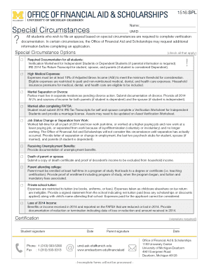 Fillable Online Form - Special Circumstances Fax Email Print - pdfFiller