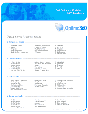 Fillable Online Typical Survey Response Scales Fax Email Print - pdfFiller