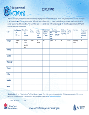 Fillable Online BOWEL CHART Fax Email Print - pdfFiller