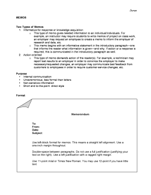 Fillable Online Two Types of Memos Fax Email Print - pdfFiller