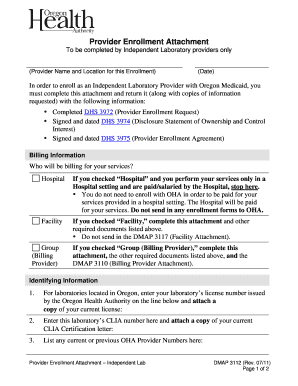 Fillable Online apps state or DMAP 3112 Enrollment Attachment for ...