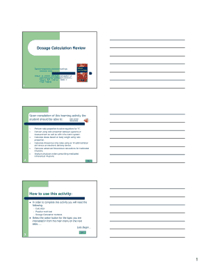 Fillable Online Dosage Calculation Review Fax Email Print - pdfFiller