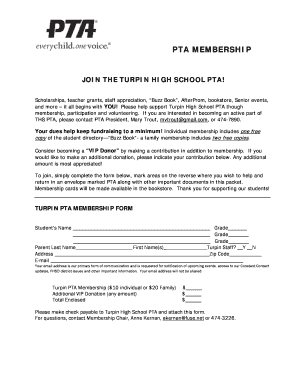 Fillable Online foresthills JOIN THE TURPIN HIGH SCHOOL PTA - Forest ...