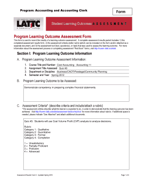 Fillable Online college lattc Program Accounting and Accounting Clerk ...
