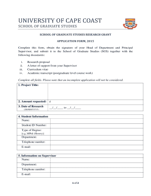 Fillable Online sgs ucc edu UNIVERSITY OF CAPE COAST SCHOOL OF GRADUATE ...