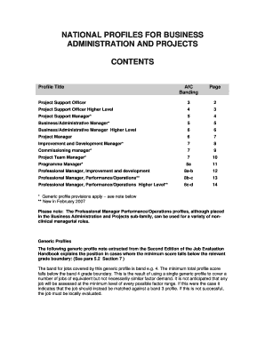 Fillable Online NATIONAL PROFILES FOR BUSINESS Fax Email Print - pdfFiller
