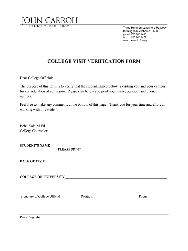 College verification form: Fill out & sign online | DocHub