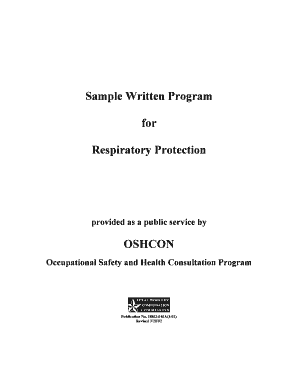 Fillable Online Respiratory protection-sample program ...