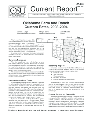 Fillable Online agecon okstate Current Report 0404 Rev - Oklahoma State ...