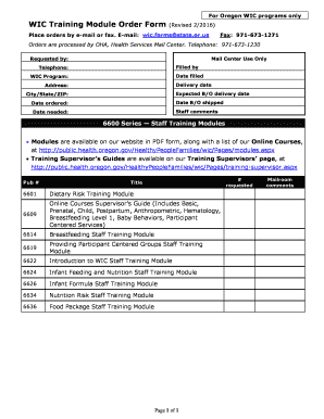 Fillable Online public health oregon For Oregon WIC programs only Fax ...