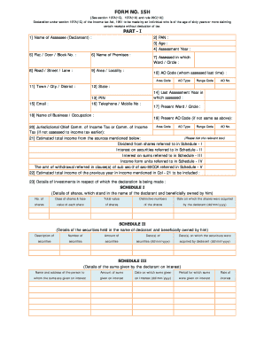 Fillable Online FORM NO 15H - karvydistributioncom Fax Email Print ...