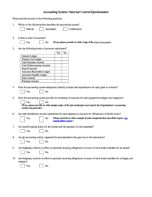 Fillable Online nifa usda Accounting System Questionnaire - nifausdagov ...