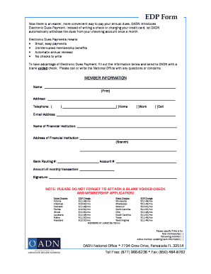 Fillable Online oadn 160120 OADN EDP Form - oadn Fax Email Print ...
