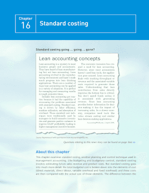 Standard Costing Actual Costing Example Solutions - Fill Online ...