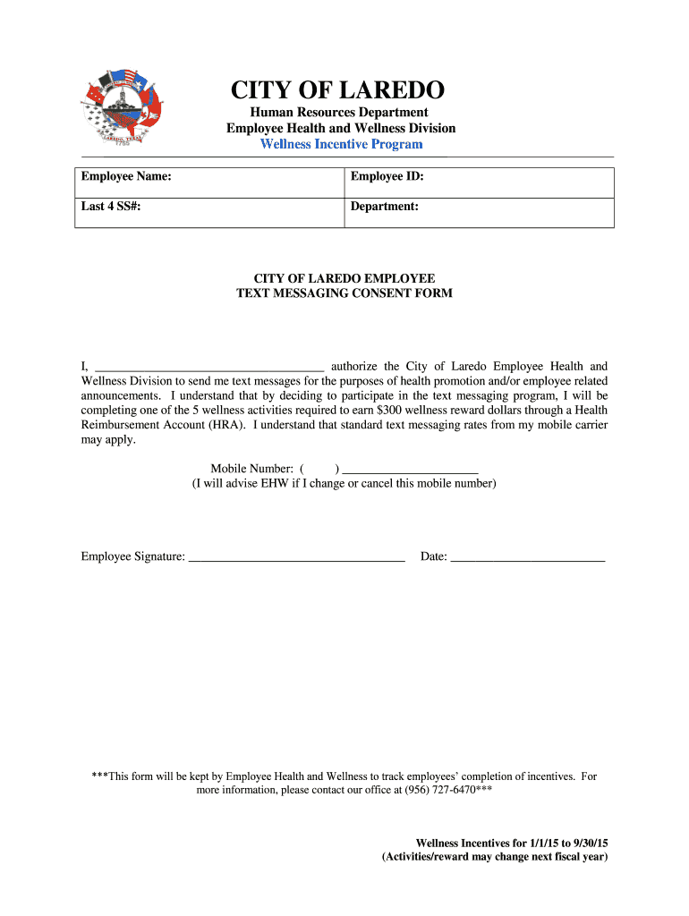 Fillable Online CITY OF LAREDO Human Resources Department Employee ...