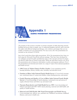 Fillable Online appendix 1: sample presentations Fax Email Print ...