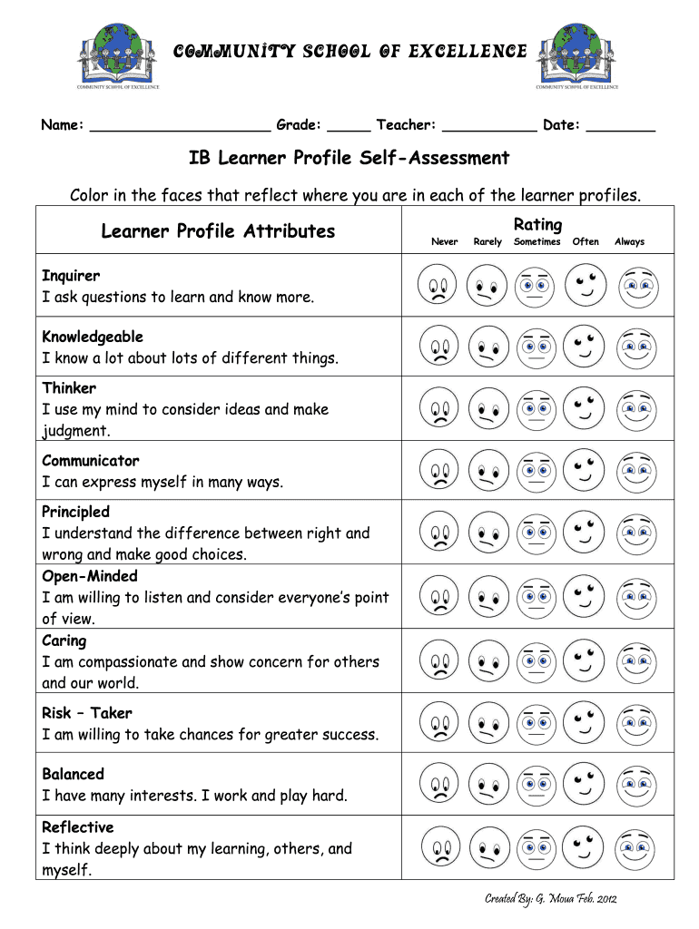 Learner Profile Template