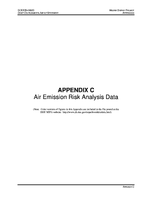 Fillable Online legalectric APPENDIX C Air Emission Risk Analysis Data ...