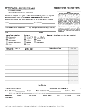 Fillable Online library wustl Reproduction Request Form ...