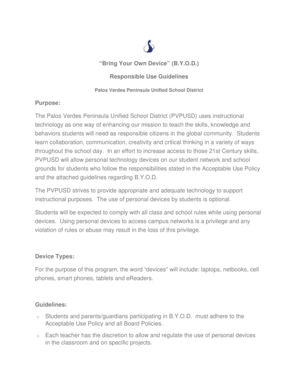 Fillable Online BYOD agreement 1314 Fax Email Print - pdfFiller