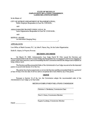 Fillable Online CITY OF DETROIT (DEPARTMENT OF TRANSPORTATION), Fax ...