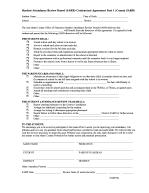 Fillable Online smcoe Student Attendance Review Board SARB-Contractual ...